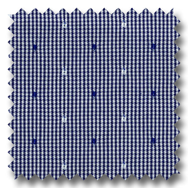 Dark Blue Micro Check Stretch Broadcloth - Custom Dress Shirt – The ...