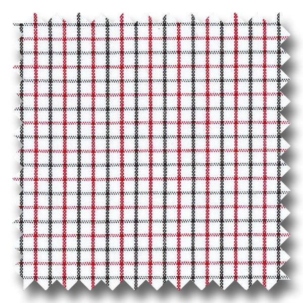 Red and Black Tattersall Check Broadcloth - Custom Dress Shirt – The ...