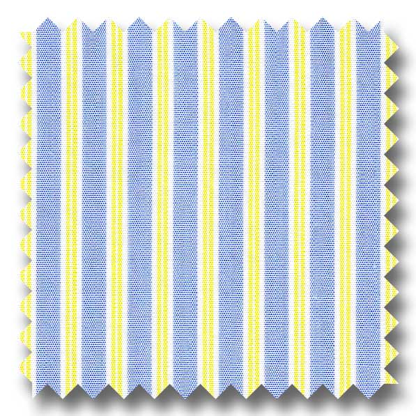 Yellow and Blue Stripe 2Ply Broadcloth - Custom Dress Shirt – The ...